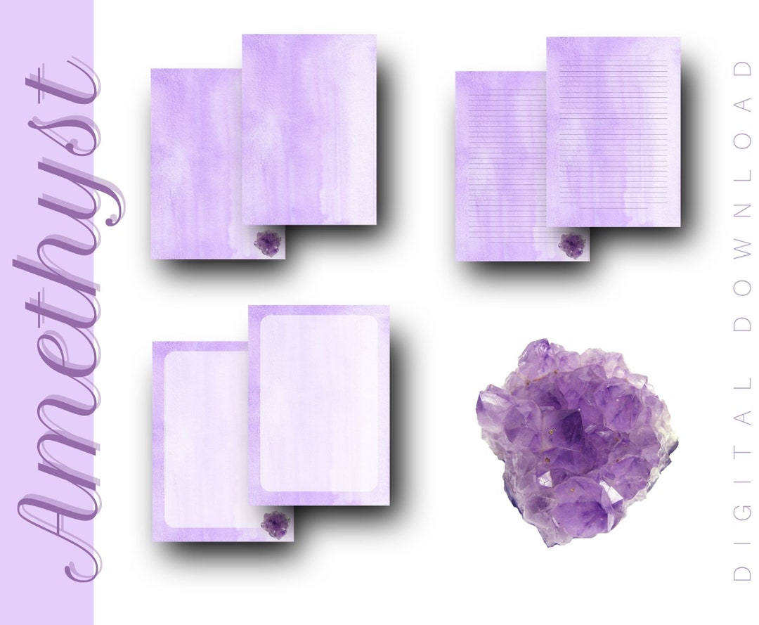 Printable Stationery Set A4 Letter Size PDF - Instant Download Paper ...