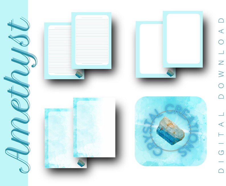Printable Stationery Set A4 Letter Size PDF Instant Download - Etsy