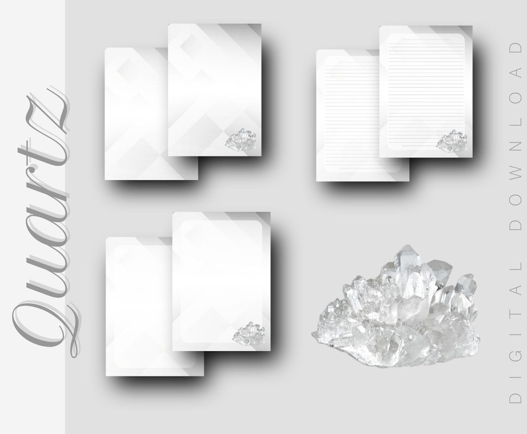 Printable Stationery Set A4 Letter Size PDF - Instant Download Paper ...