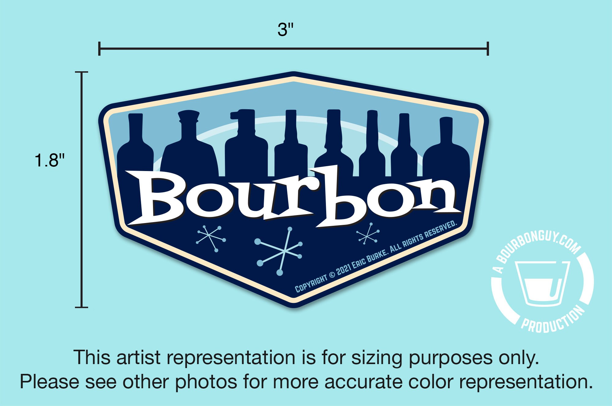 Bourbon Sticker Pack, 4 Stickers - Etsy