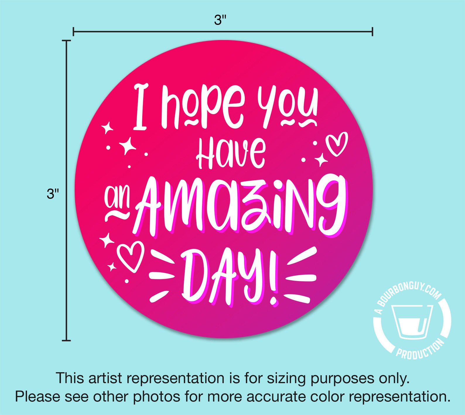 HOLOGRAM STICKER I Hope You Have an Amazing Day - Etsy