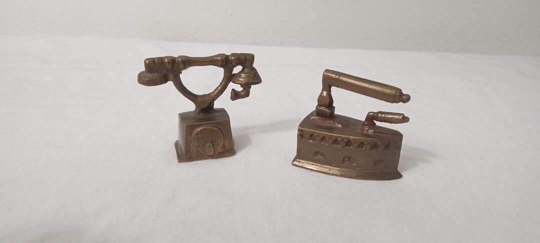 Vintage Brass Telephone. Vintage Brass Iron. Small Brass Iron. Small ...