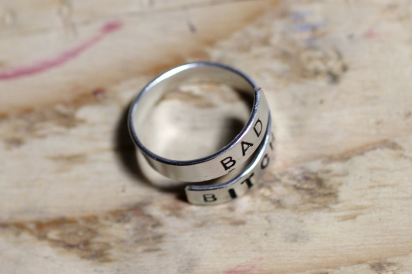 Bad Btch Adjustable Stamped Aluminum Ring Bad Bitch - Etsy