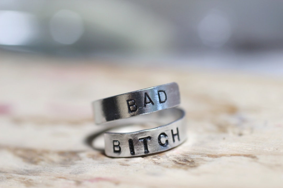 Bad B*tch Adjustable Stamped Aluminum Ring, Bad Bitch Adjustable Ring ...