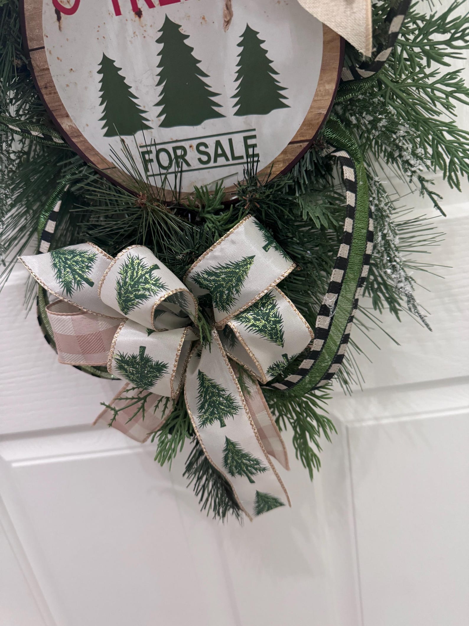 Christmas Swag for Front Door, Rustic Tree Swag, Green Swag for Cabin ...