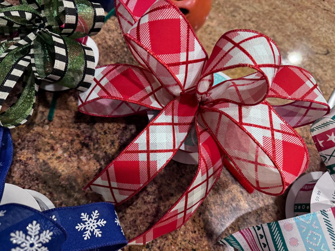 Christmas Bows for Wreath, Tree, Door. Bows for Christmas Gifts. Bows ...