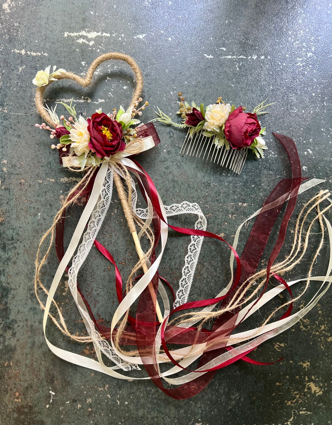 Flower Girl Wand Magic Wand Butterfly Wand Flower Wand Fairy Wand ...