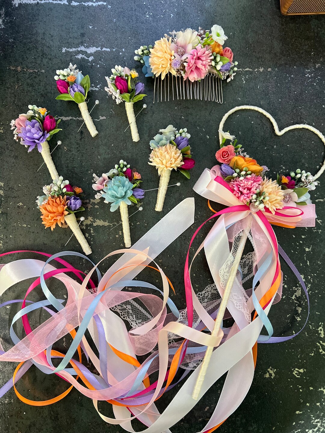 Flower Girl Wand Magic Wand Butterfly Wand Flower Wand Fairy Wand ...