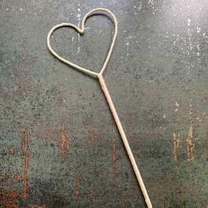 Customizable Heart Flower Girl Wand: Twine, Ribbon, Wedding Accessory ...