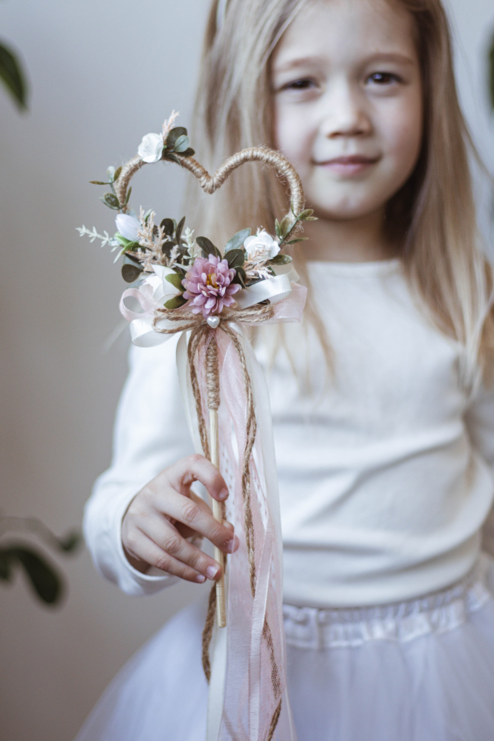Flower Girl Wand Magic Wand Butterfly Wand Flower Wand Fairy - Etsy