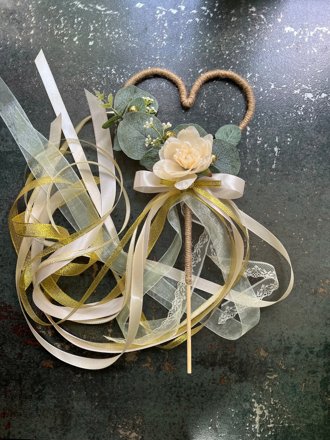 Flower Girl Wand Large Magic Wand Butterfly Wand Flower Wand Fairy Wand ...