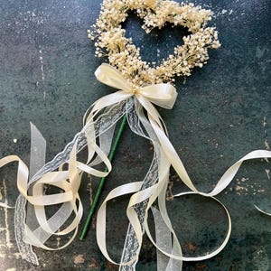 Flower Girl Wand Magic Flower Wand Fairy Wand Rustic Princess Wand ...