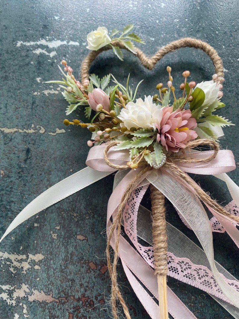 Flower Girl Wand Magic Wand Butterfly Wand Flower Wand Fairy - Etsy