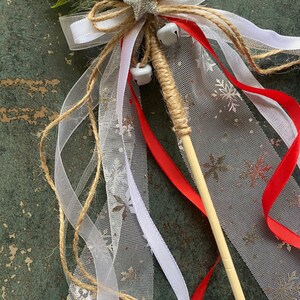 Winter Wedding Flower Girl Wand Pine Cone Wand Flower Wand Fairy Wand ...