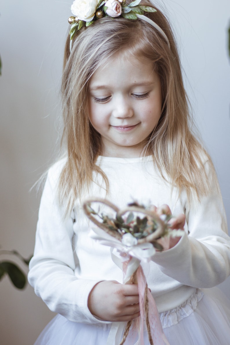 Flower Girl Wand Magic Wand Butterfly Wand Flower Wand Fairy - Etsy