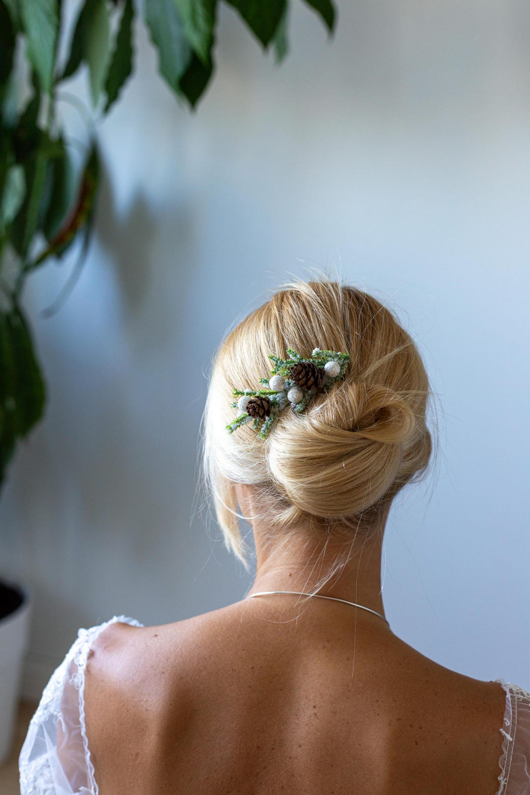 Pine Cone Hair Comb: Winter Wedding Greenery Hairpiece - Etsy