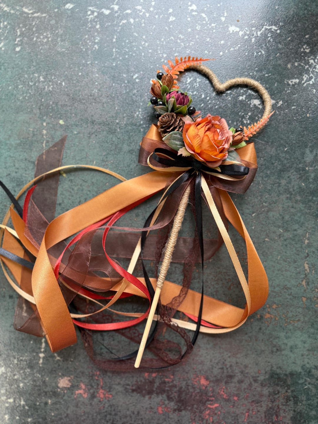 Autumn Flower Girl Wand Magic Wand Flower Wand Fairy Wand Princess Wand ...