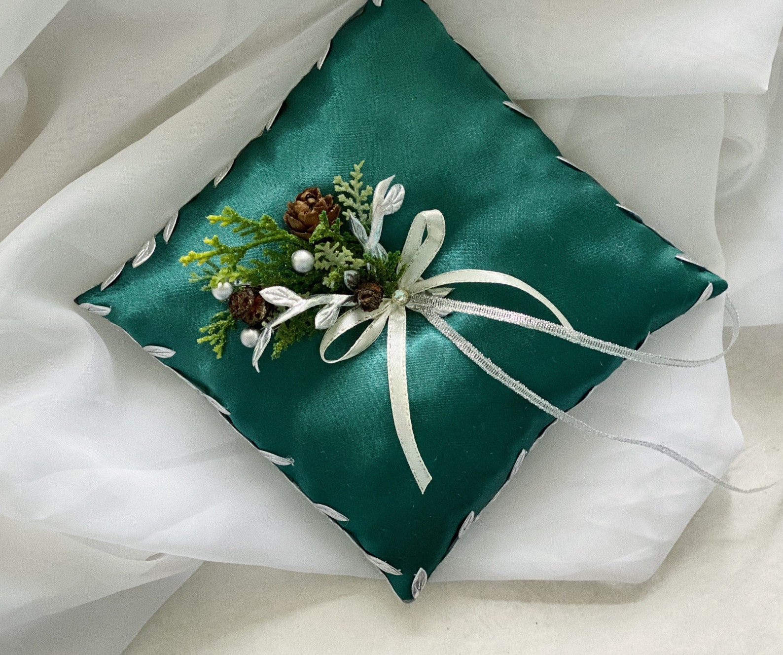 Winter Wedding Ring Bearer Pillow White Ring Holder Ring - Etsy