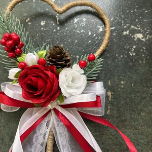 Winter Wedding Flower Girl Wand: Pine Cone, Red & White Floral ...