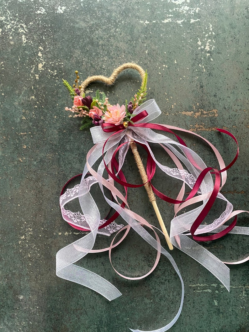 Flower Girl Wand Magic Wand Butterfly Wand Flower Wand Fairy | Etsy