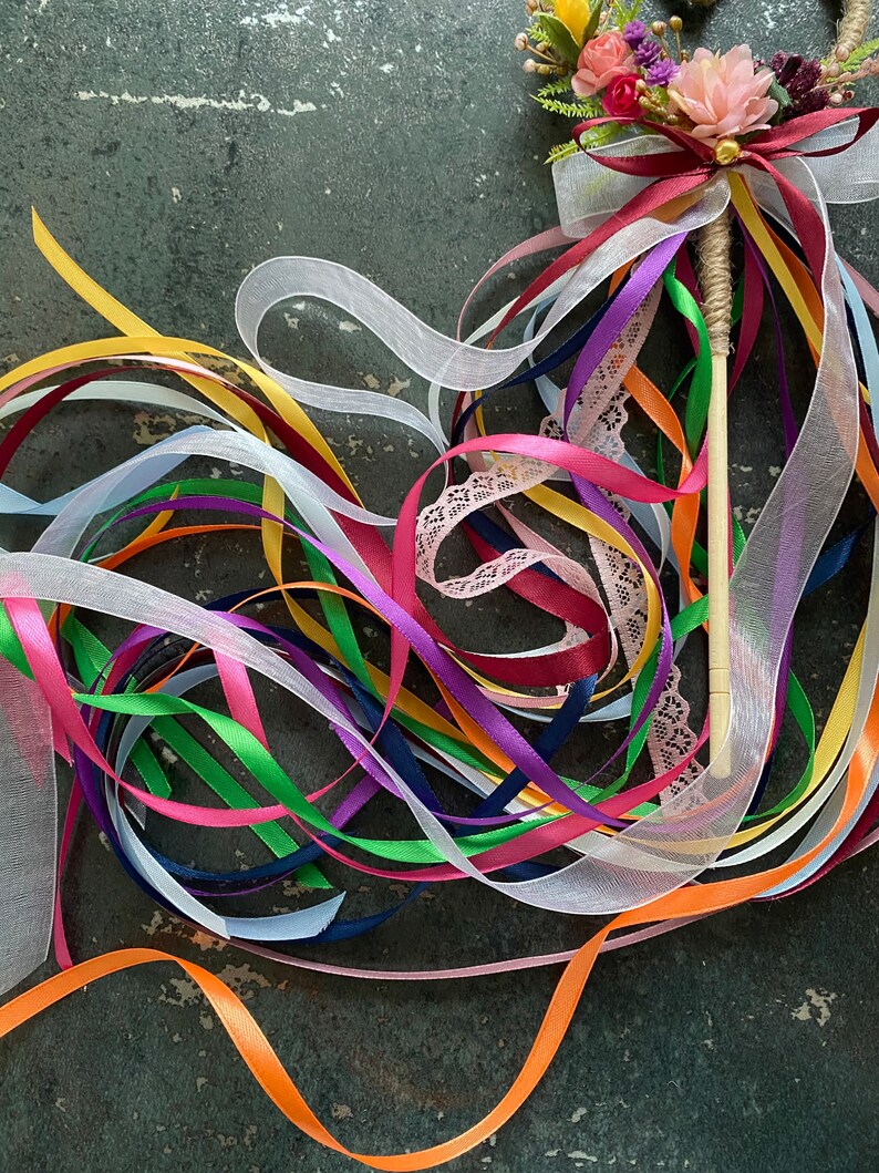 Rainbow Flower Girl Wand Magic Wand Butterfly Wand Flower Wand Fairy ...