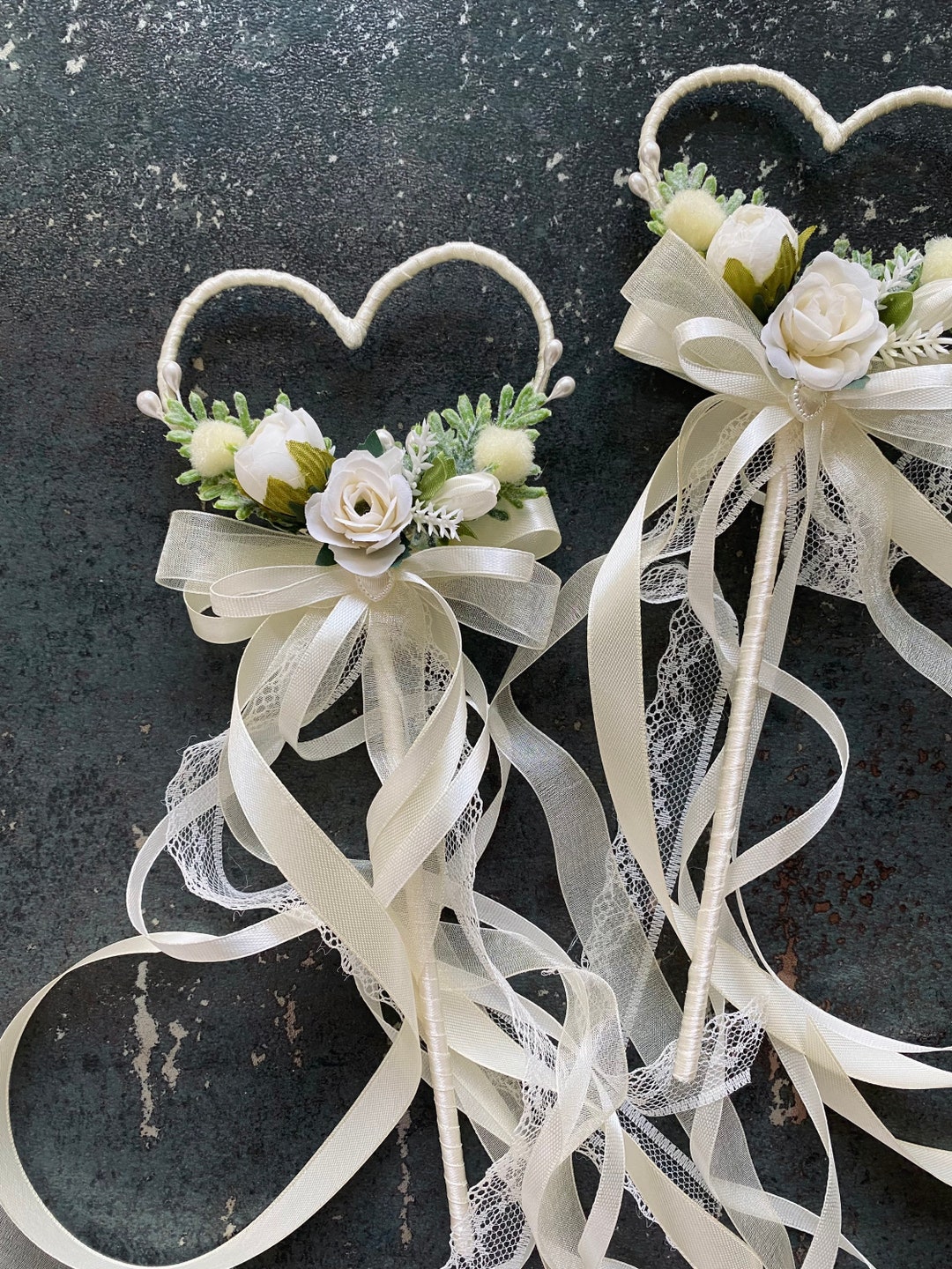 Flower Girl Wand Magic Wand Butterfly Wand Heart Wands Flower Wand ...