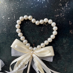 Flower Girl Wand: Pearl Flower Girl Bouquet Wand Heart Wands Flower ...