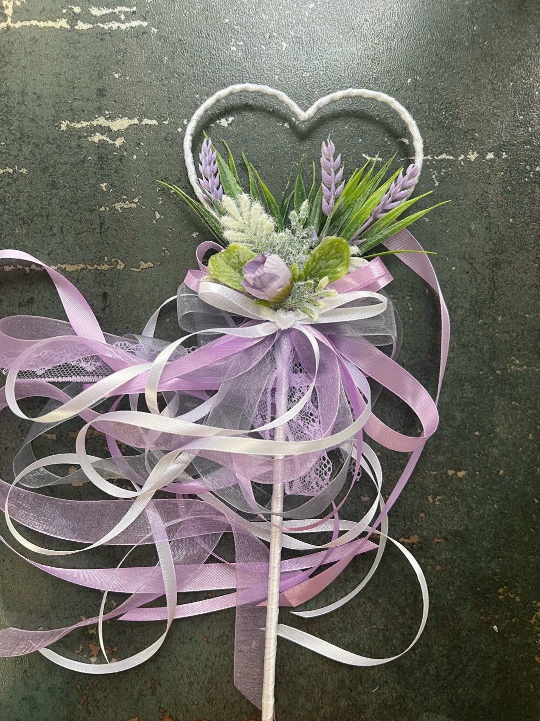 Lavender Flower Girl Wand Magic Wand Butterfly Wand Flower Wand Fairy ...