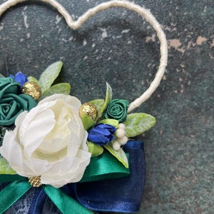 Flower Girl Wand Navy Emerald Gold Magic Wand Autumn Flower Wand Fairy ...