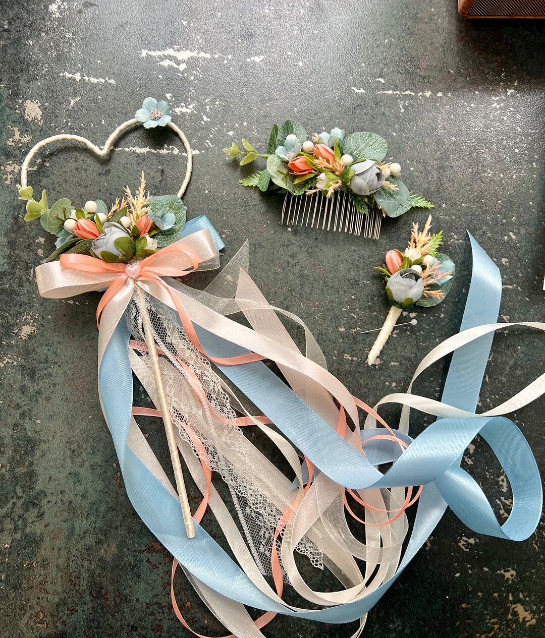 Flower Girl Wand Magic Wand Butterfly Wand Flower Wand Fairy Wand ...