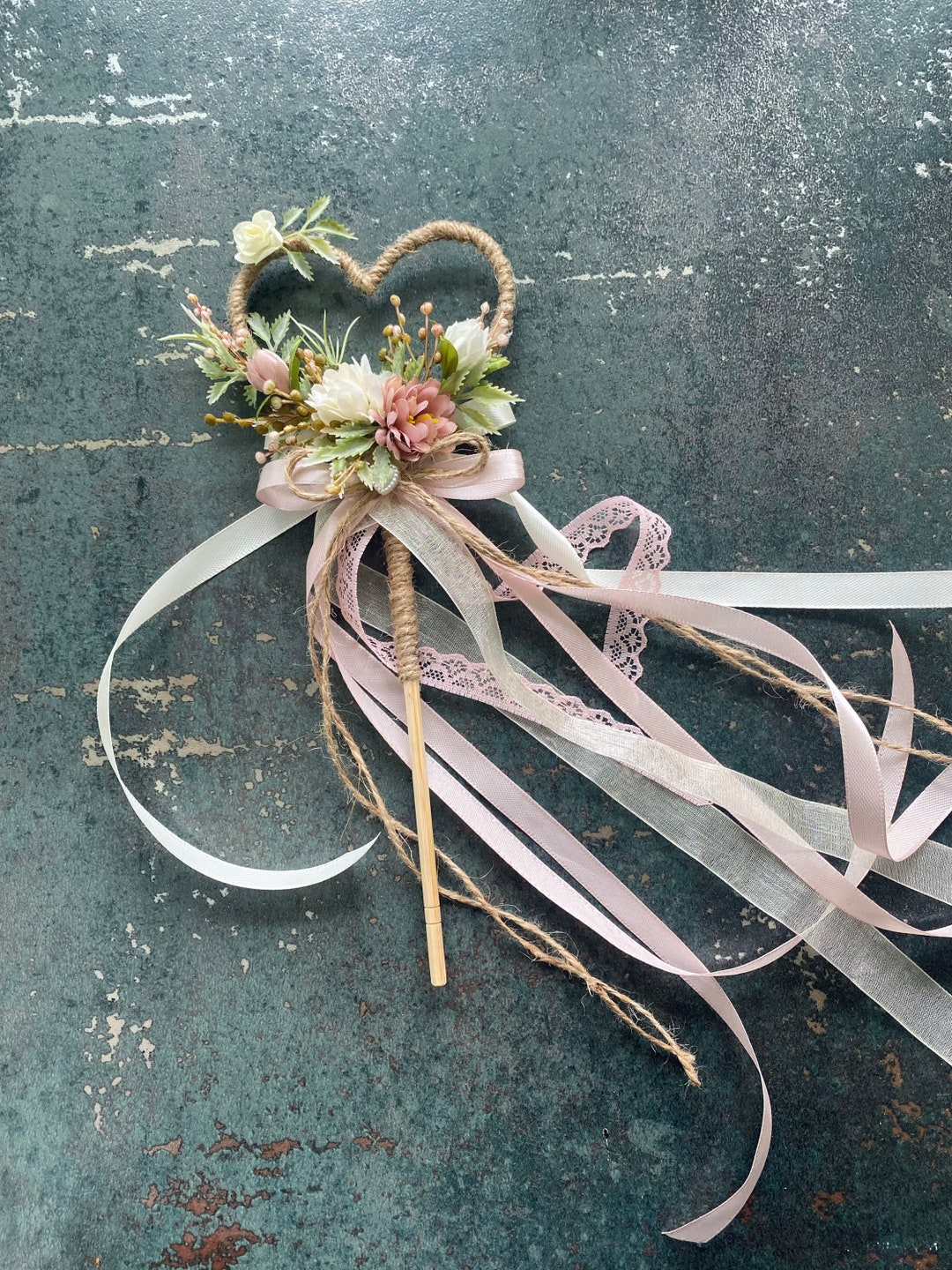 Flower Girl Wand Magic Wand Butterfly Wand Flower Wand Fairy Wand ...