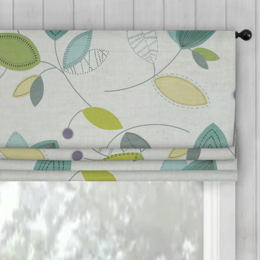 Calder Jewel (fake) Roman Shade Valance, Custom Size Width and Length ...