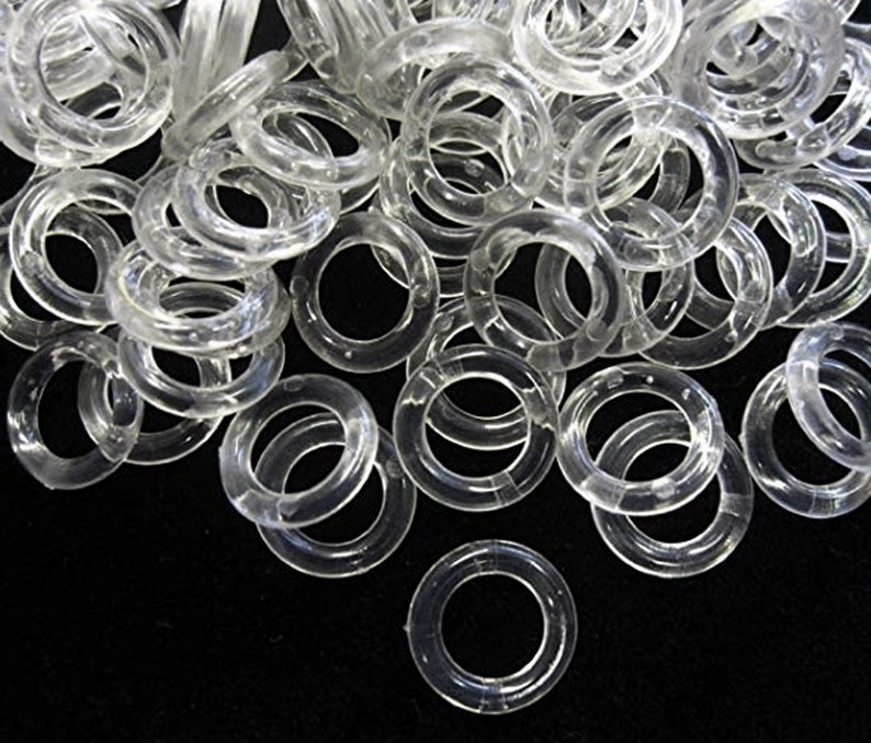 Clear 3/8 Roman Shade rings. Quantity of 25 and 50 | Etsy