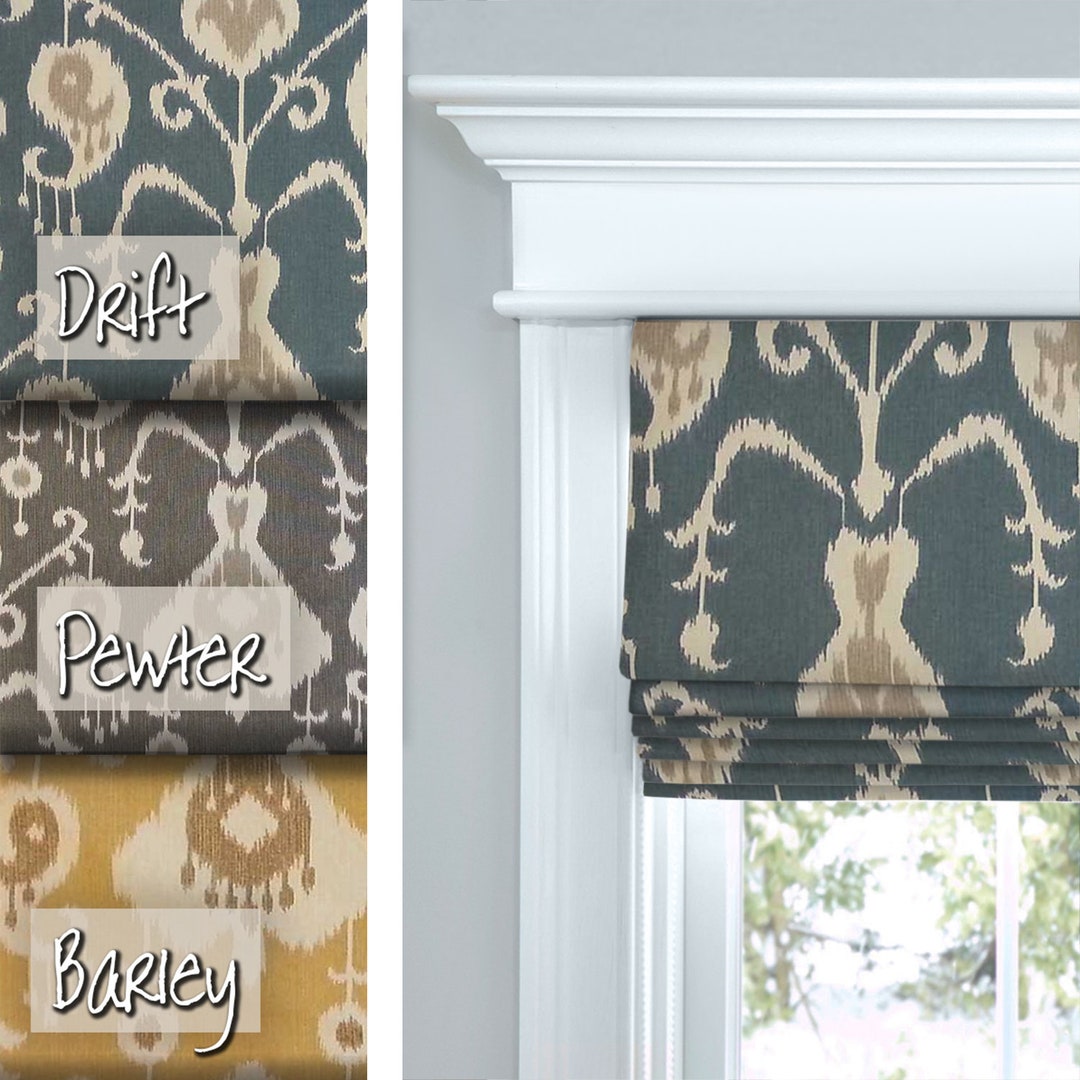 Vista Ikat Roman Shades Custom Made Including Fabric Lining - Etsy