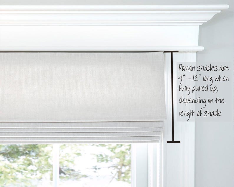 Roman Shades | Modern Slub | Custom Made | Choice of Lining and Mount ...