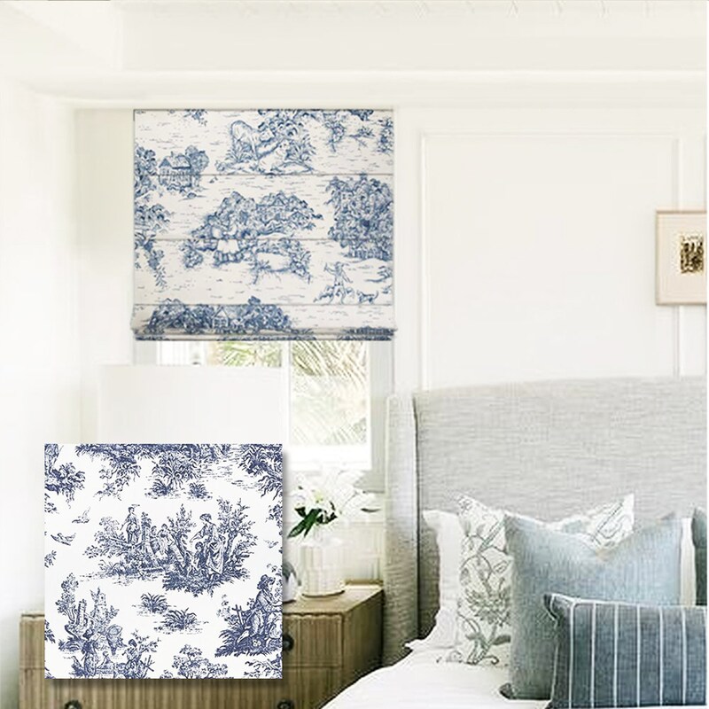 Faux Roman Shade Blue - Etsy