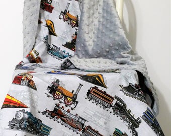 Train blanket | Etsy
