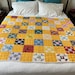 Gorgeous Vintage Cheddar Quilt! 9 Patch Variation Quilt. 58”x72 ...