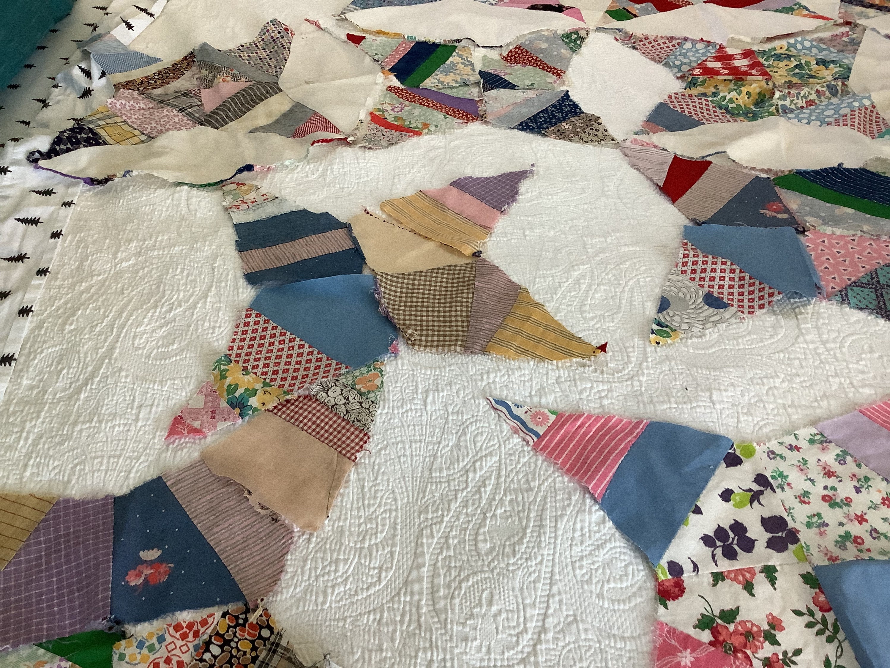 Vintage String Star Quilt Pieces and Blocks. A Real Puzzle 21 - Etsy