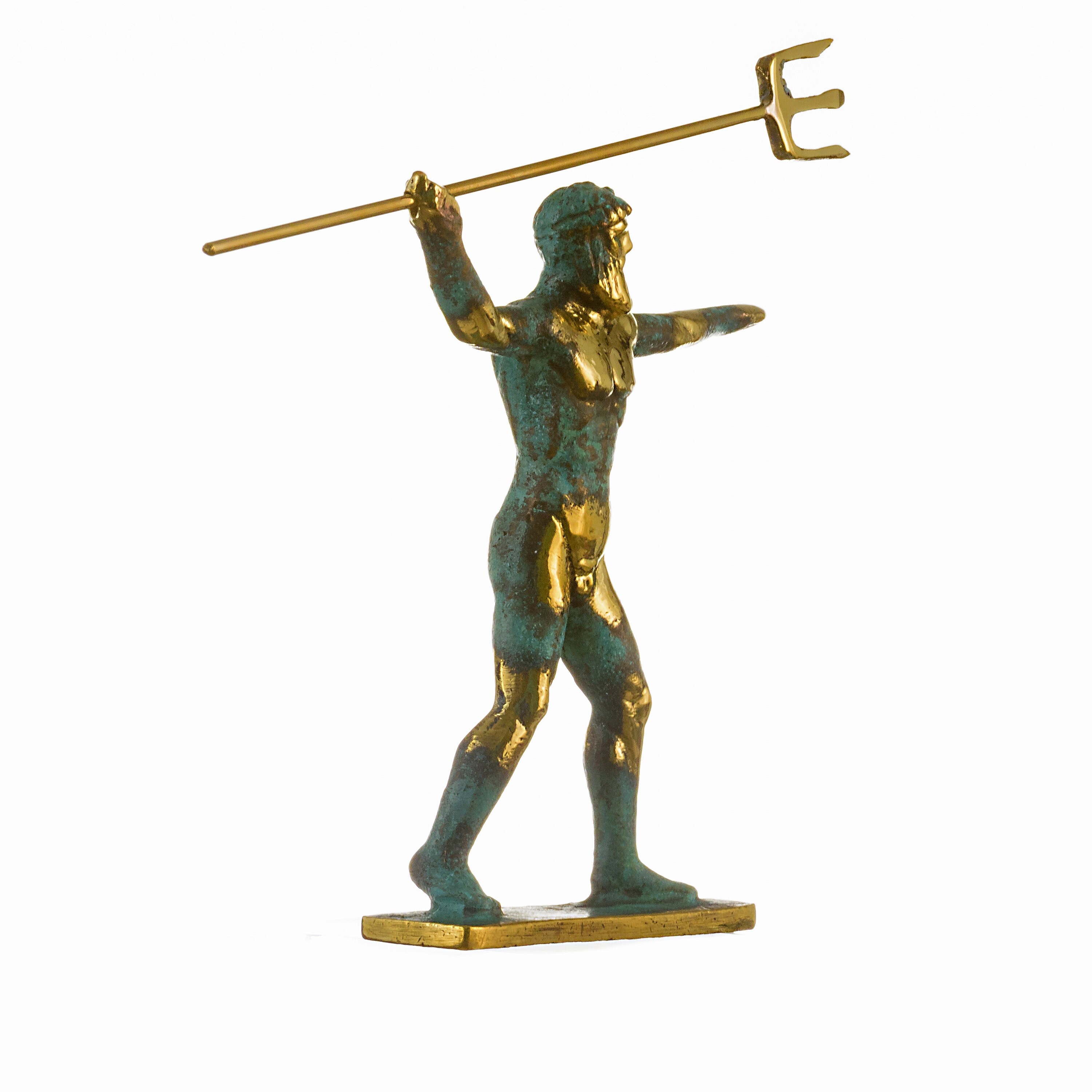 Poseidon Greek God of the Sea With Trident Statue Handmade | Etsy