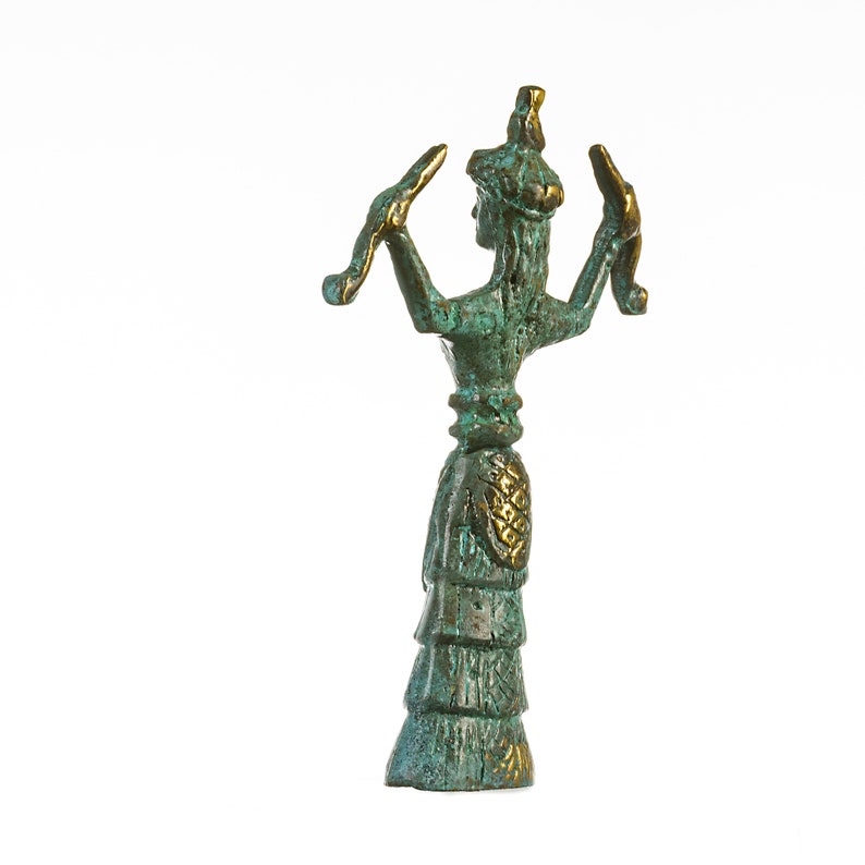 Minoan Snake Serpent Goddess of Crete Ariadne Knossos Handmade | Etsy