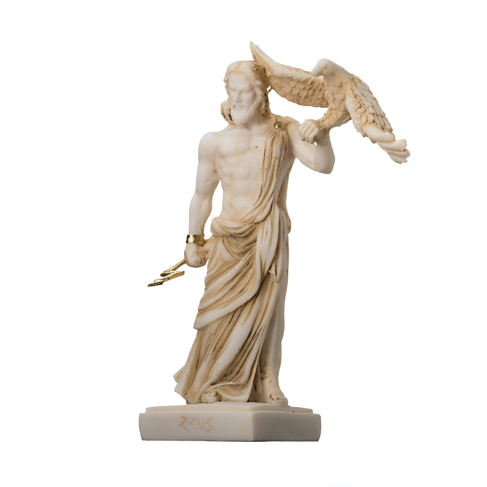 Zeus Dio Greco Giove Tuono Statua Figurina Oro Alabastro - Etsy Italia