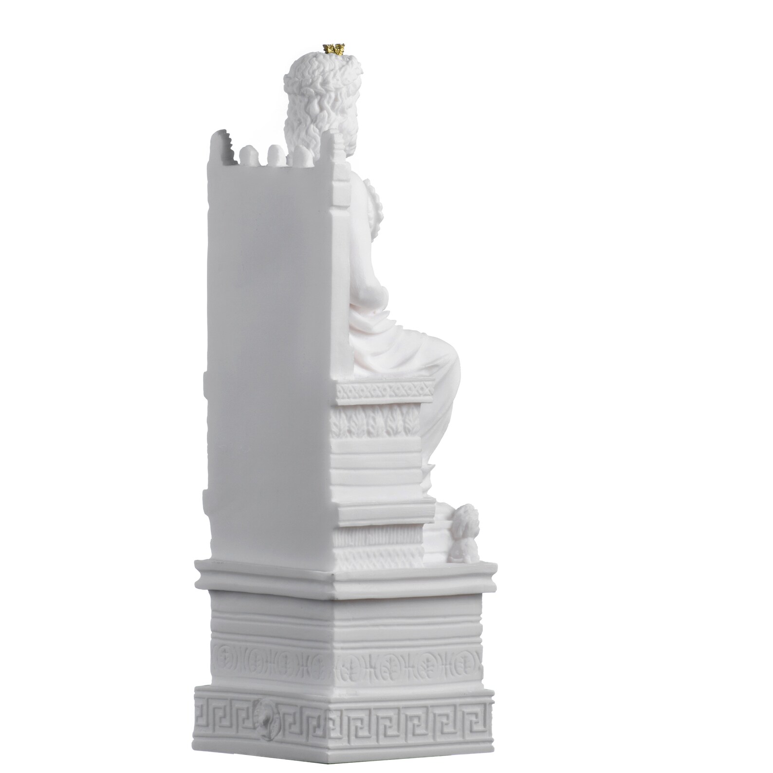 Zeus on Throne Jupiter God Greek Roman Statue Art Sculpture Figure Home ...