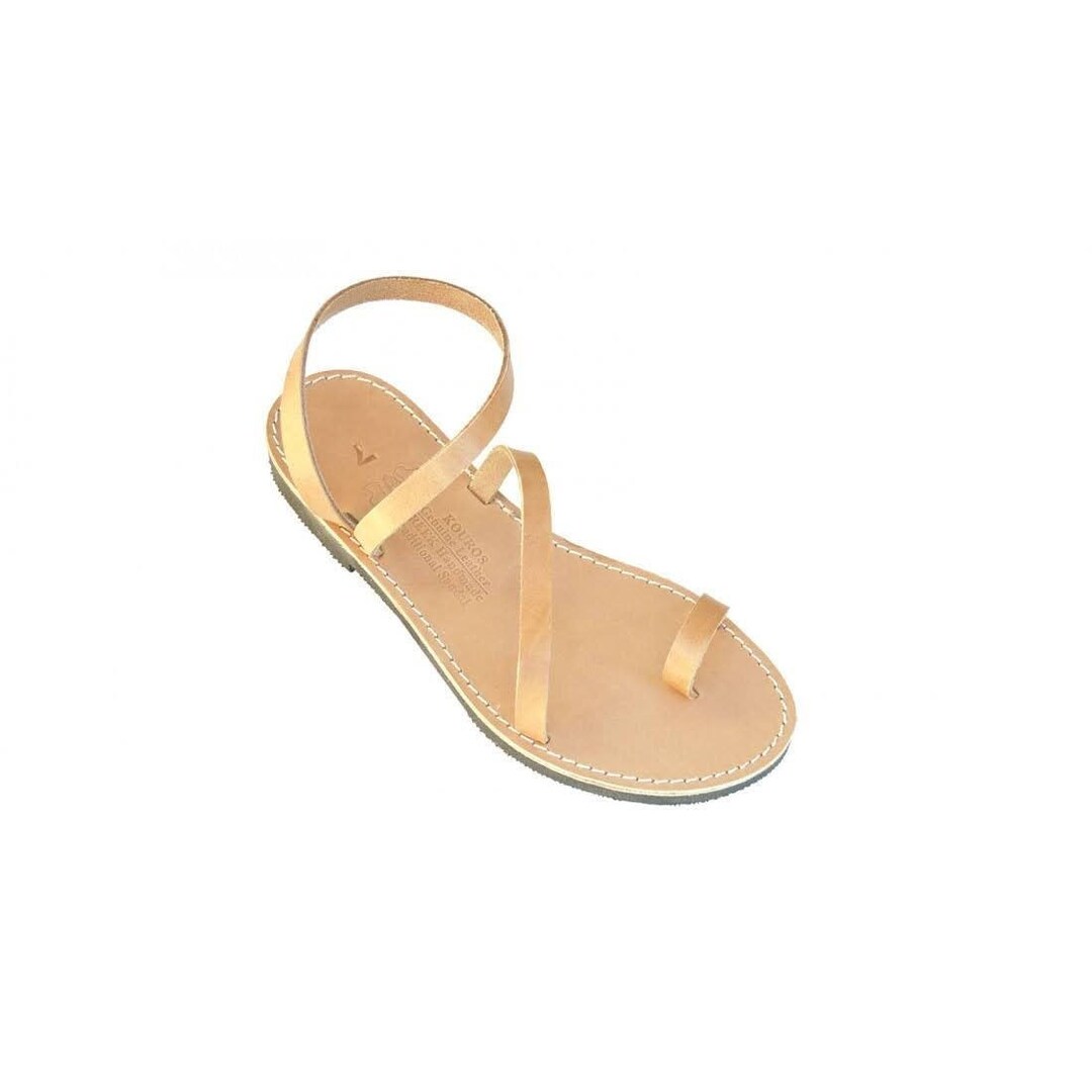 Ancient Greek Style Leather Sandals Roman Handmade Womens Shoes Toe ...