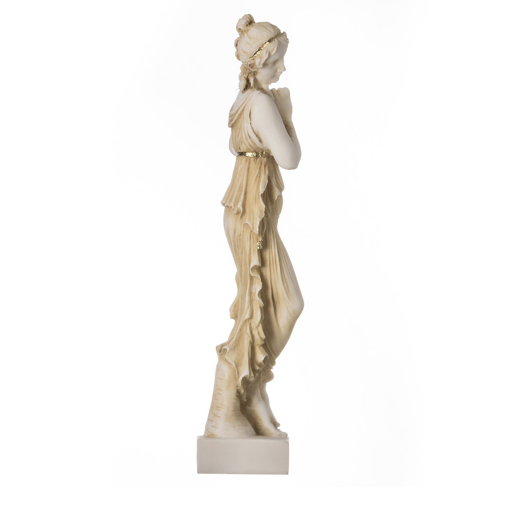 Persephone Goddess of the Underworld Springtime Gold Flower Statue 9.8 ...