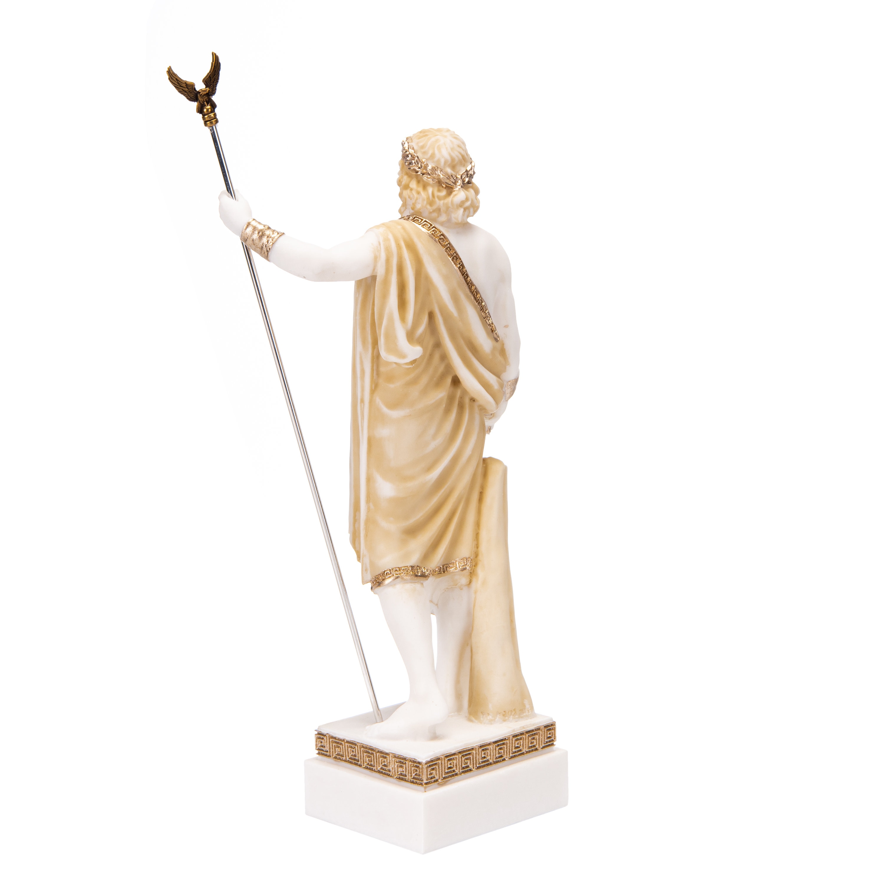 Zeus Greek God Jupiter Thunder Statue Figurine Gold Alabaster - Etsy