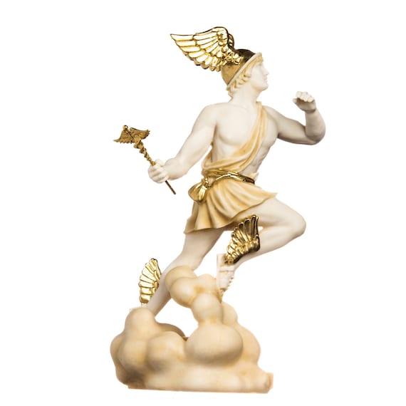 Sculpture Art Objects Hermes Mercury Greek God Zeus Son Alabaster Roman ...