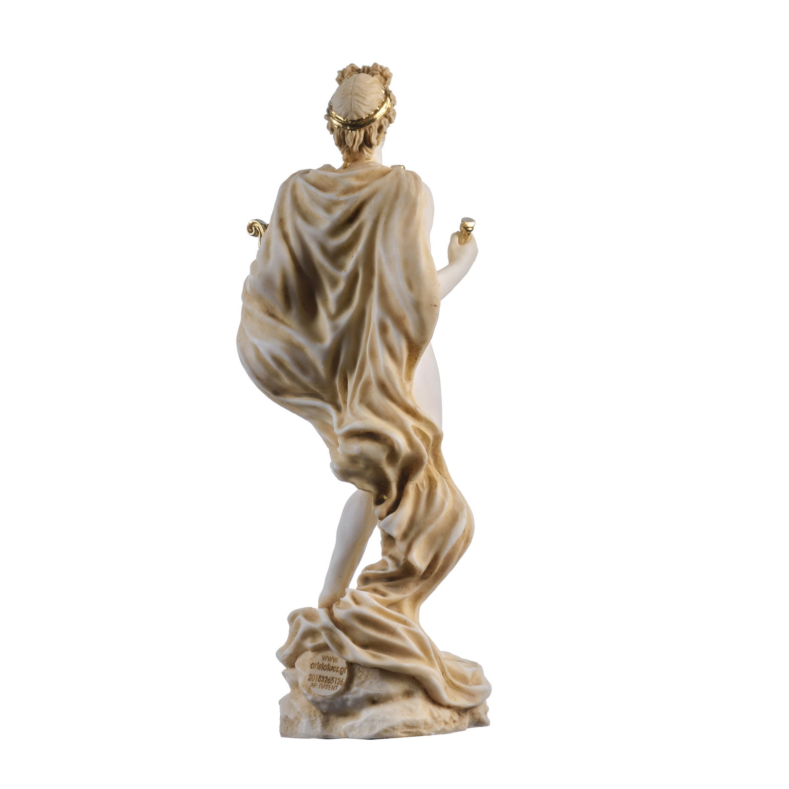 Apollo God of Music Poetry Art Gold Tone Alabaster Statue - Etsy