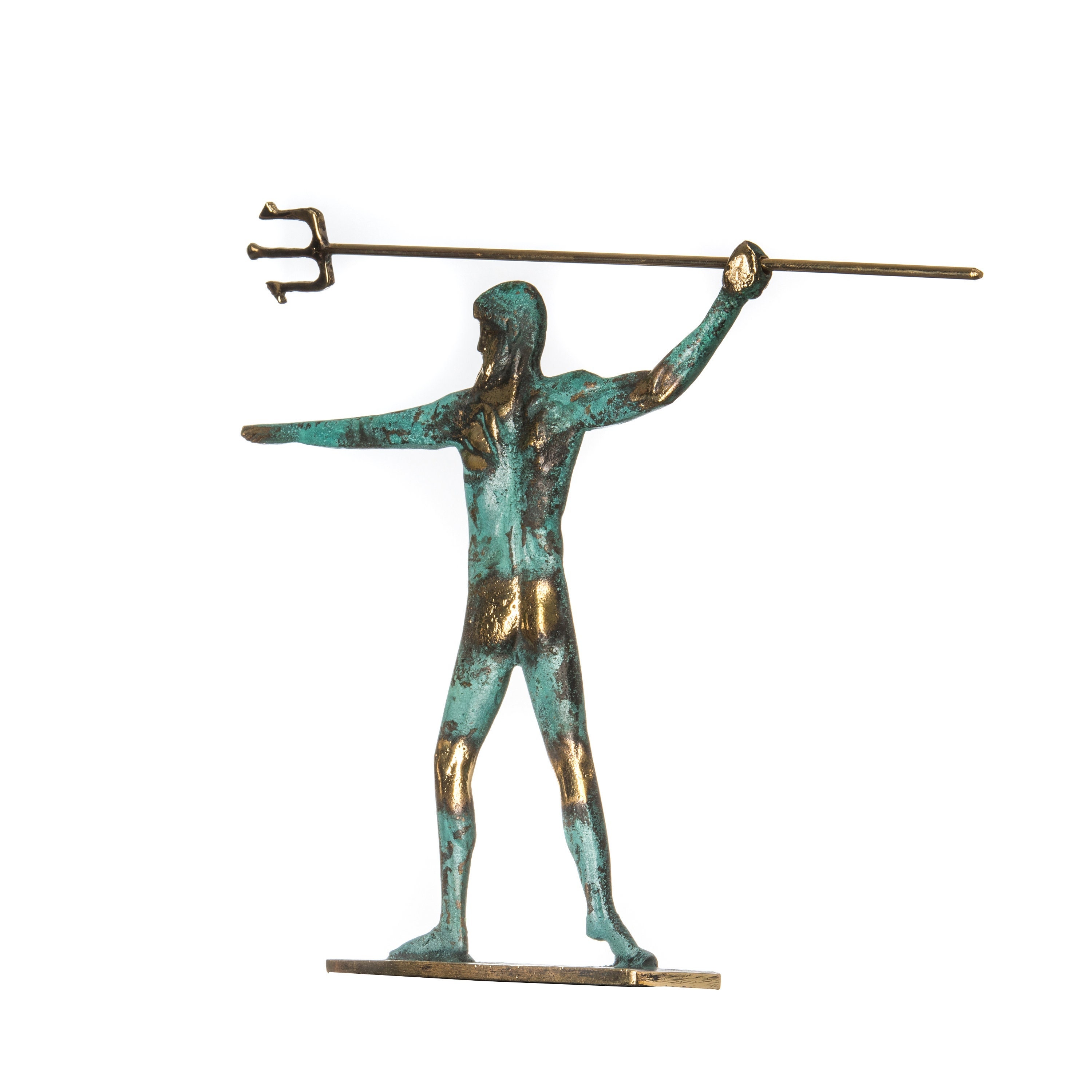 Poseidon Greek God of the Sea With Trident Statue Handmade - Etsy