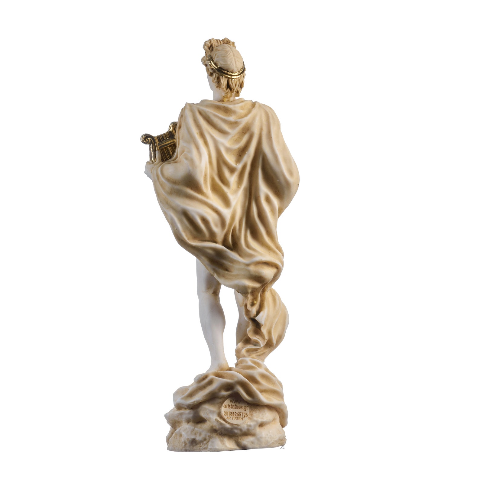 Apollo God of Music Poetry Art Gold Tone Alabaster Statue - Etsy